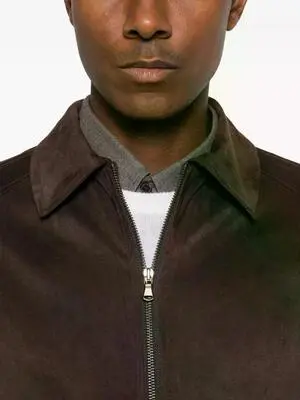 OFFICINA SARTORIALE Suede-effect Zip-up Jacket
