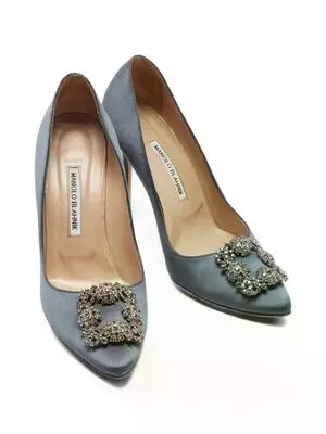 Manolo Blahnik Hangisi Crystal-embellished Pumps