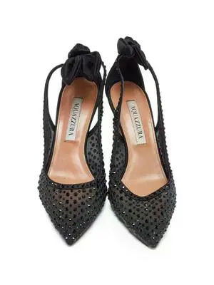 AQUAZZURA Bow Tie Crystal-embellished Pumps