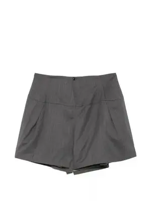 Toga Herringbone Flare Skirt - Grey