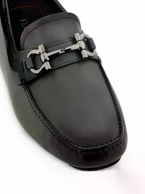 FERRAGAMO Gancini-bit Leather Loafers