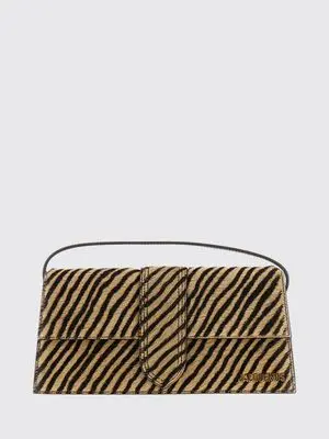 Jacquemus Le Bambino Long Zebra-print Pony-effect Leather Shoulder Bag - Brown