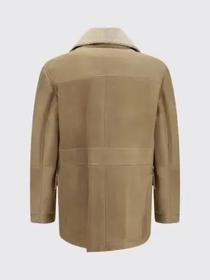 Brunello Cucinelli Double-breasted Shearling Coat With Shawl Collar