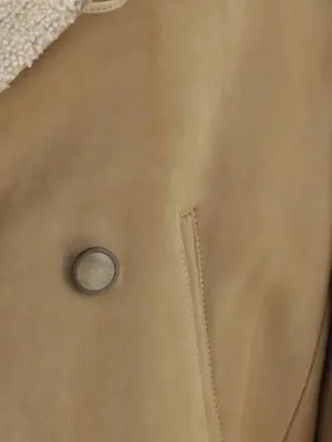 Brunello Cucinelli Double-breasted Shearling Coat With Shawl Collar