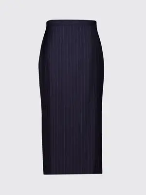 Givenchy Pinstriped Virgin Wool Midi Pencil Skirt With A Slim Fit