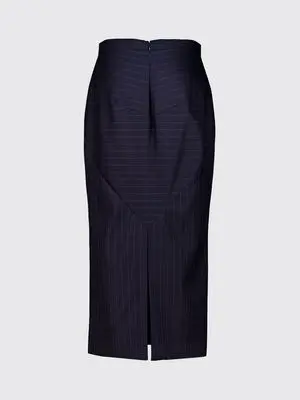 Givenchy Pinstriped Virgin Wool Midi Pencil Skirt With A Slim Fit