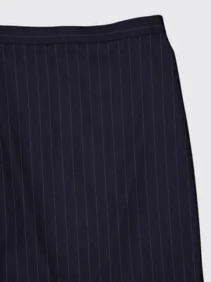 Givenchy Pinstriped Virgin Wool Midi Pencil Skirt With A Slim Fit