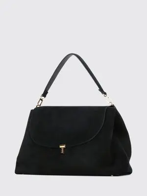 TOTEME T-lock Leather Shoulder Bag With Detachable Handle - Black