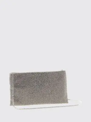 Benedetta Bruzziches Your Best Friend Rhinestone Mini Bag With Jewel Strap - Silver