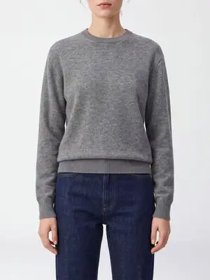 TOTEME Crewneck Sweater In Pure Cashmere With Long Sleeves And Ribbed Trims