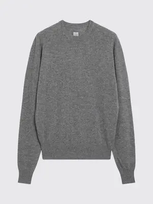 TOTEME Crewneck Sweater In Pure Cashmere With Long Sleeves And Ribbed Trims