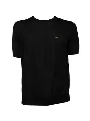 Prada Logo-embroidered Short-sleeve T-shirt - Black