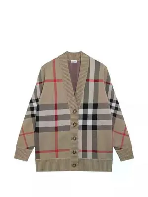Burberry Check Wool-blend Cardigan