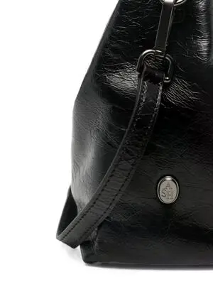 Ash Hazel Crinkled-leather Tote Bag