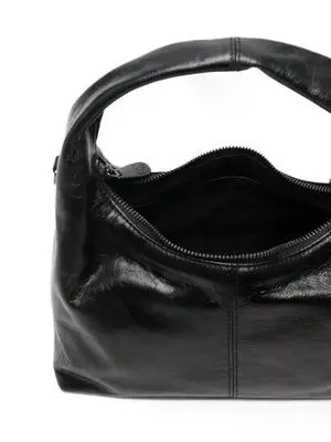 Ash Hazel Crinkled-leather Tote Bag