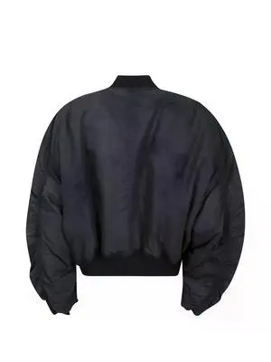 Rick Owens Ruched Cropped Bomber Jacket
