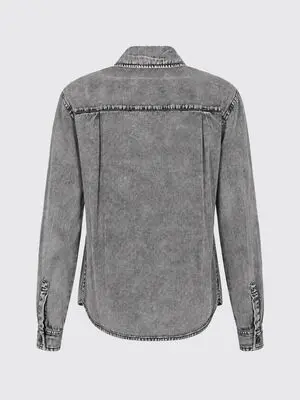 Patrizia Pepe Slim Fit Shirt In Cotton Denim With Patch Pocket