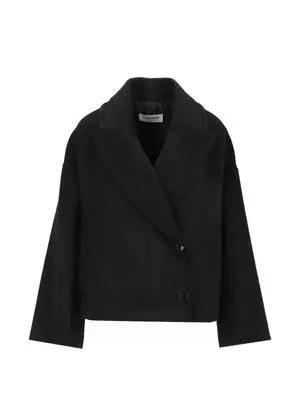 Al Duca D'aosta Double-breasted Peaked-lapel Coat - Black
