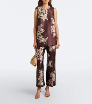 ALEMAIS Josie Floral Satin Top