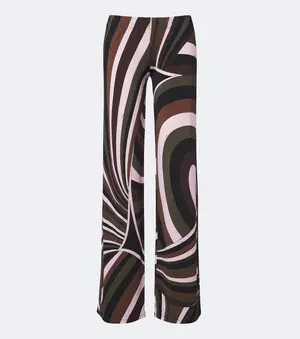 Emilio Pucci Iride Jersey Satin Straight Pants - Multicoloured