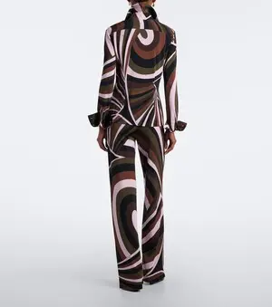 Emilio Pucci Iride Jersey Satin Straight Pants