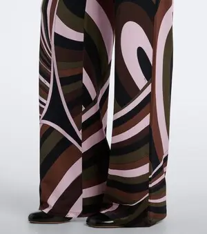 Emilio Pucci Iride Jersey Satin Straight Pants