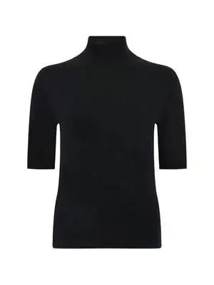 Max Mara High-neck Short-sleeve Sweater - Black