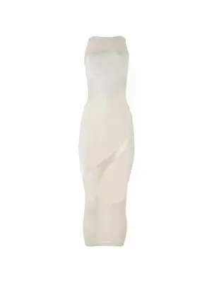 Wolford Shade Sheer-opaque Midi Dress - Neutrals