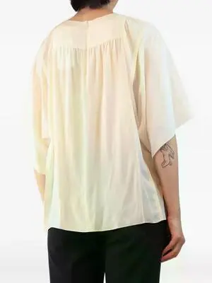 Chloé Short-sleeved Silk Blouse