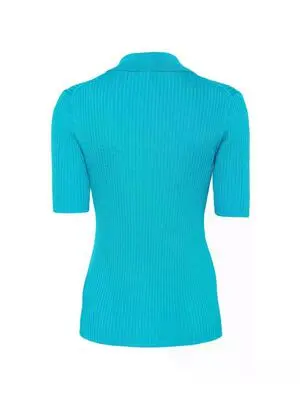 Paul Smith Ribbed-knit Zip-fastening Polo Shirt
