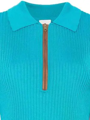 Paul Smith Ribbed-knit Zip-fastening Polo Shirt