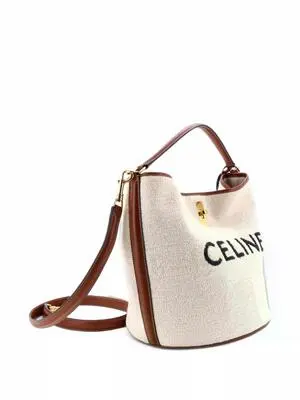 Celine 16 Bag Printed Canvas Bucket Bag