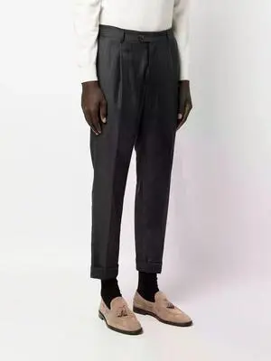 Brunello Cucinelli Chalk-stripe Virgin-wool Tailored Trousers
