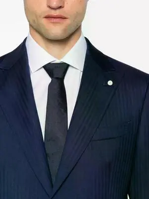 LUIGI BIANCHI MANTOVA Herringbone-pattern Single-breasted Suit