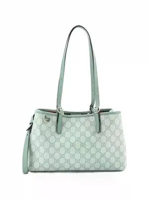 Gucci Emblem Gg Coated Canvas Small Tote Bag - Green