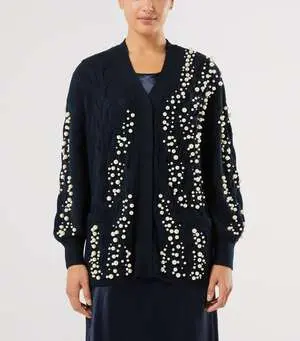 Marina Rinaldi Embellished Cardigan