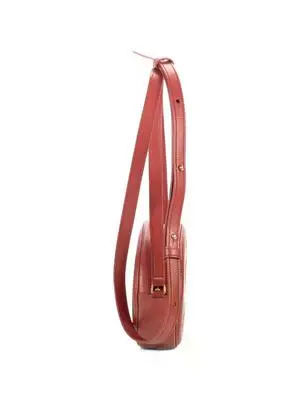 Celine Triomphe Oval Crossbody Bag - Red