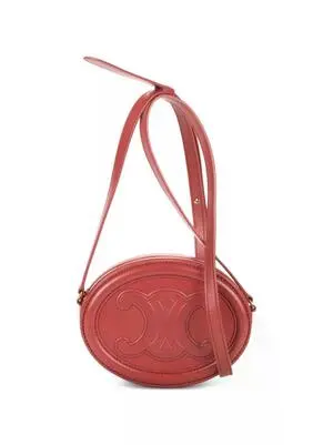 Celine Triomphe Oval Crossbody Bag - Red