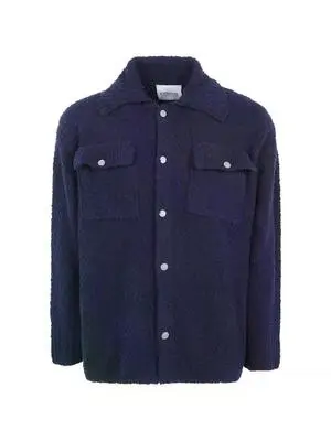 LANEUS Bouclé-texture Overshirt