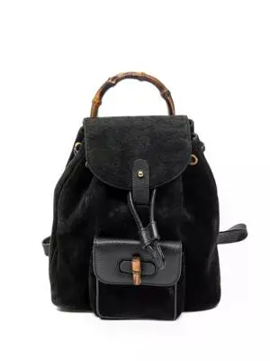 Gucci Mini Bamboo Suede Backpack