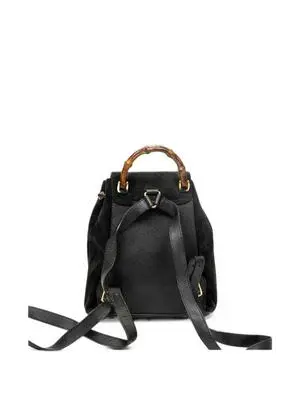 Gucci Mini Bamboo Suede Backpack