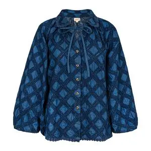 SUNSHINE TIENDA Denim Eyelet Willa Top