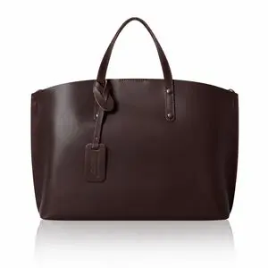 BETSY & FLOSS Positano Leather Handbag In Plum - Red