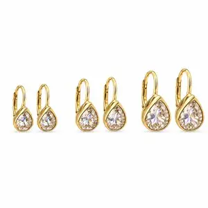 THE M JEWELERS The Pear Shaped Lever Back Earrings - Gold