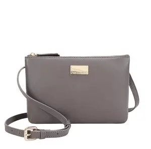 Paul Costelloe Yala Leather Crossbody Bag - Grey