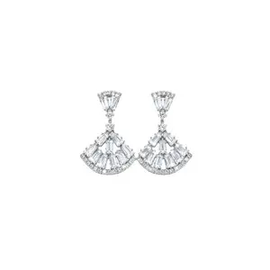 UCHI & SOTO Gingko Rhinestone Earrings