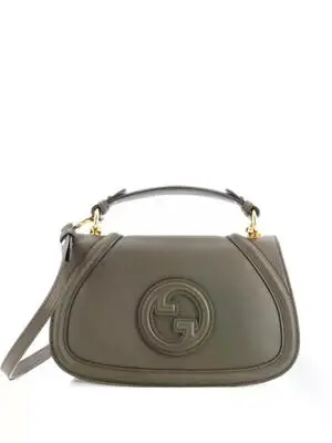 Gucci Blondie Nm Top Handle Bag Leather Medium Satchel - Green
