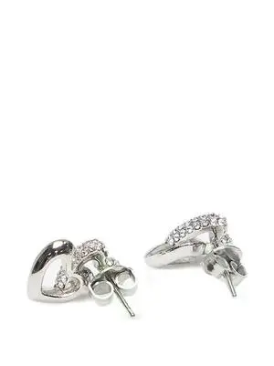 Guess Beloved Crystal-embellished Heart Earrings
