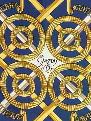 Hermès Eperon D'or Silk Scarf - Blue