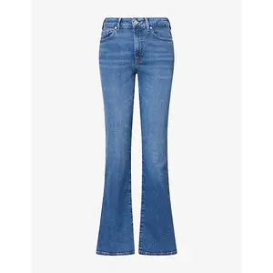 7 For All Mankind Low-rise Bootcut Denim Jeans - Cloud